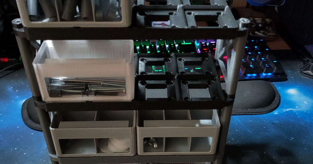 Gridfinity Window Bin Easy Stacking Rack by methlon | Download free STL ...