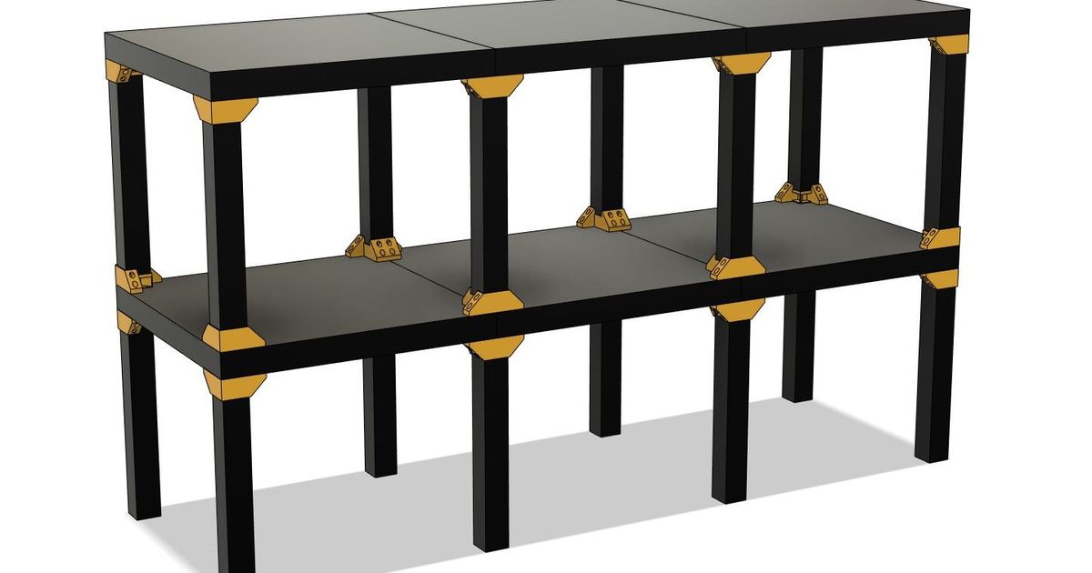 Ikea Lack Table Storage Shelves by 815 Design | Download free STL model ...