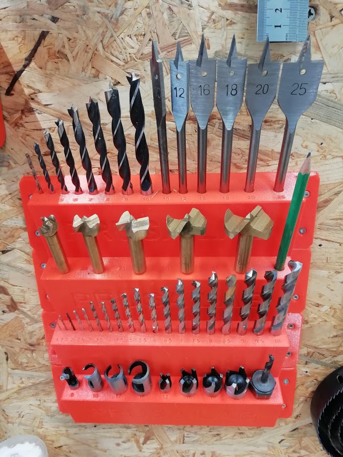 Forstner Bits Wall Mount by PrusaLab | Download free STL model ...