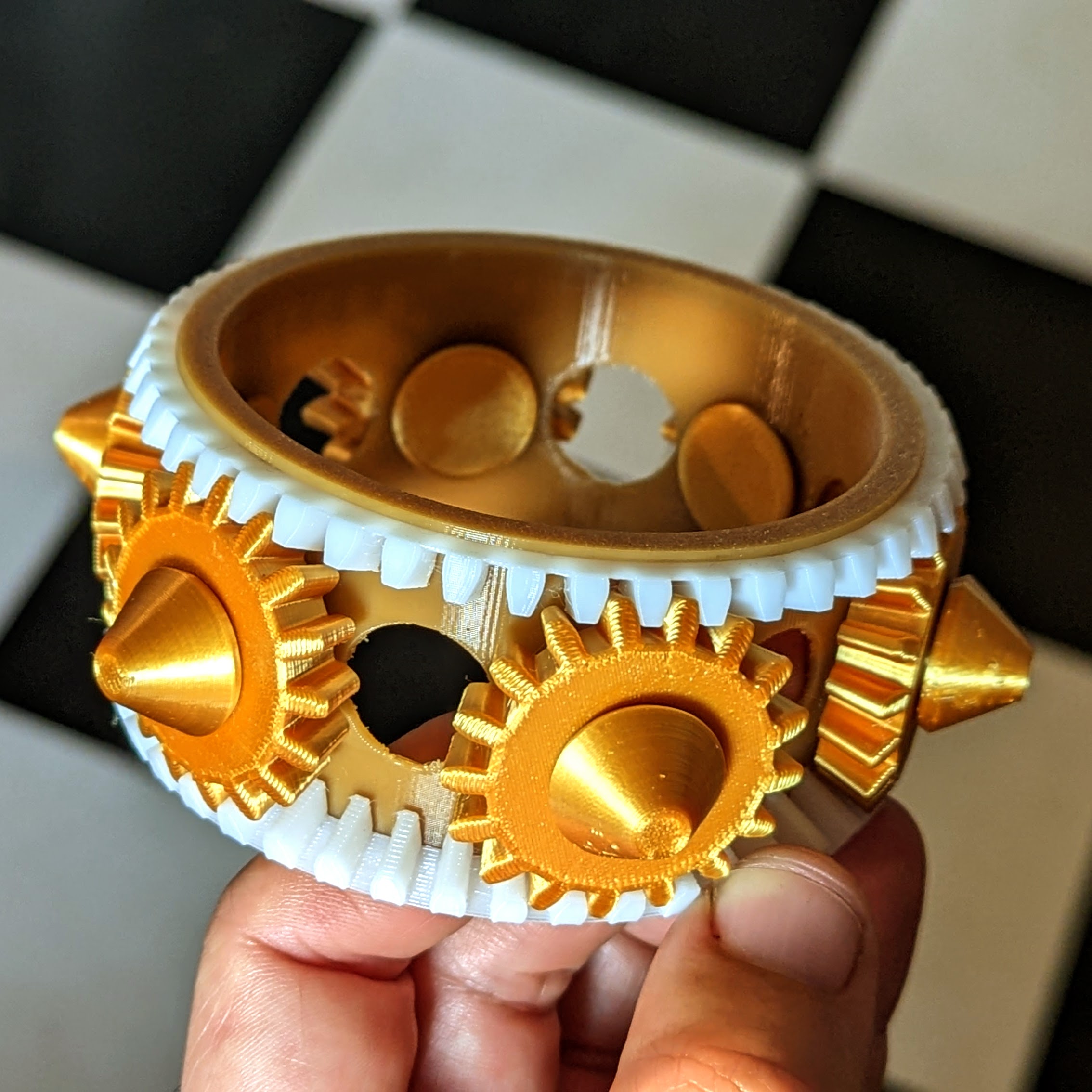 Gear Cuff Fidget Bracelet by thebrew.shop | Download free STL model ...