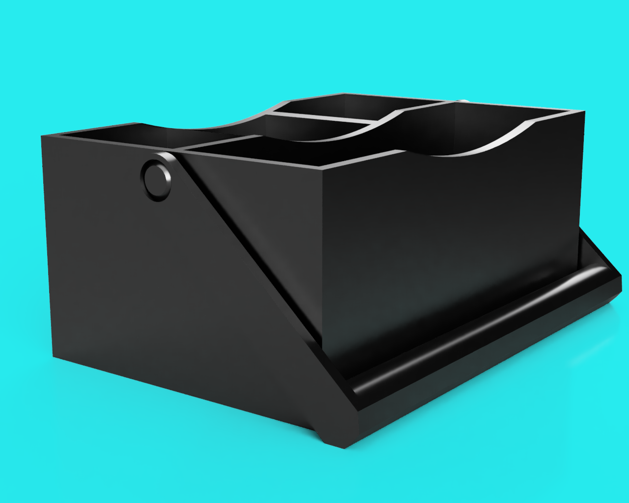 Caddy with Print-In-Place Handle | 4 Compartments by Spool Designs ...