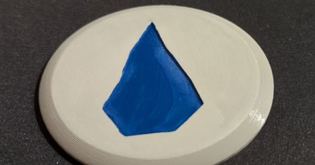 Runescape Coaster - Water / Blood Rune by Crow | Download free STL ...