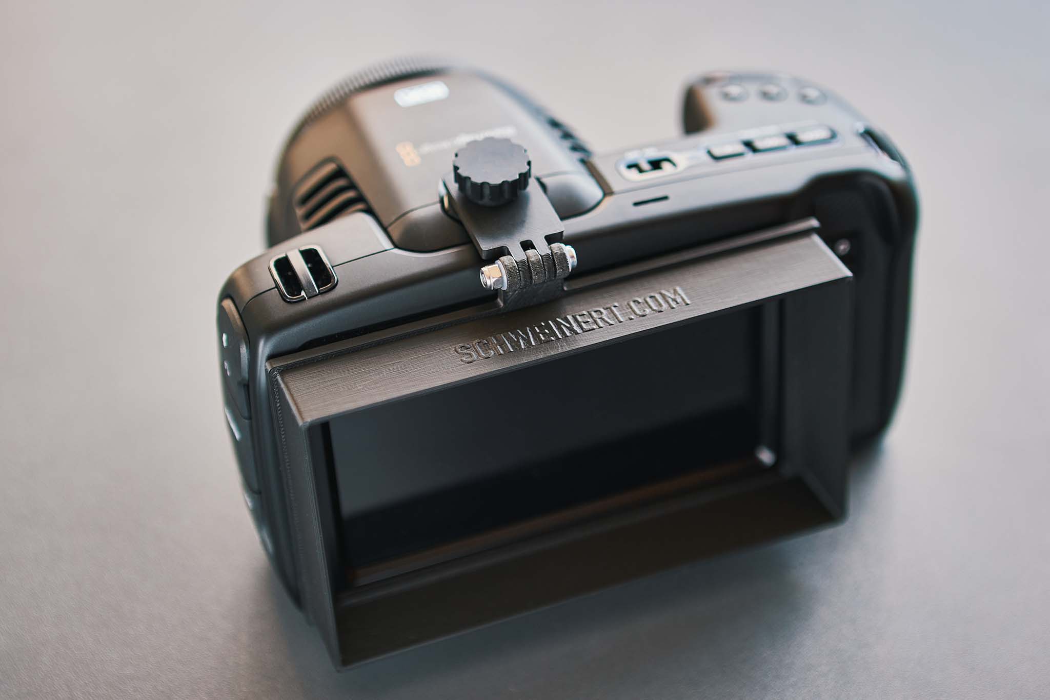 BMPCC 4K 6K Sun Hood Viewfinder Adapter by SCHWEINERT.COM | Download ...