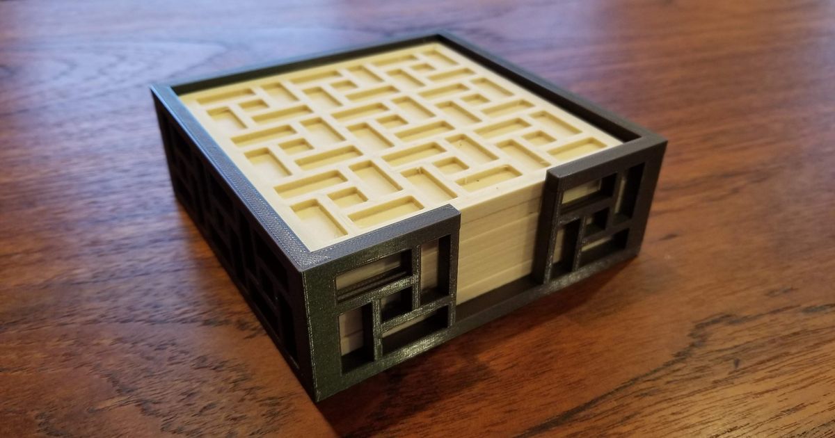 Mid-Century Modern Coaster and Holder by JC | Download free STL model ...