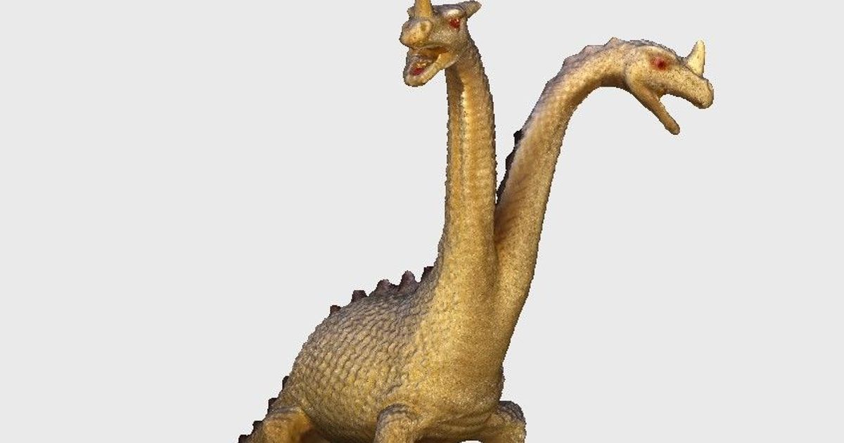 Two headed dinosaur monster Hyphalosaurus lingyuanensis 3D Scanned by ...