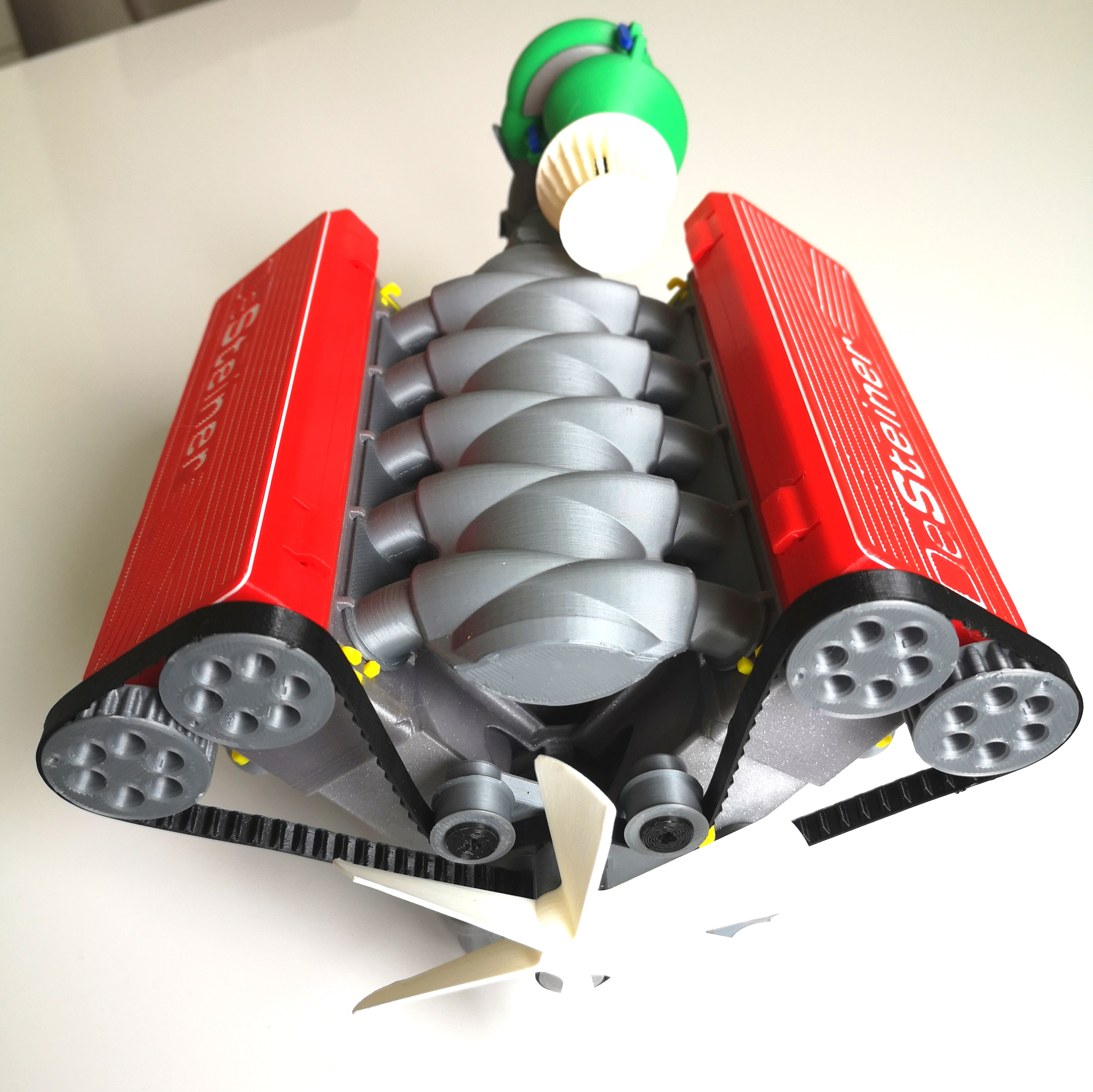 V10 Engine Turbocharged working belt driven Model (printer optimized ...