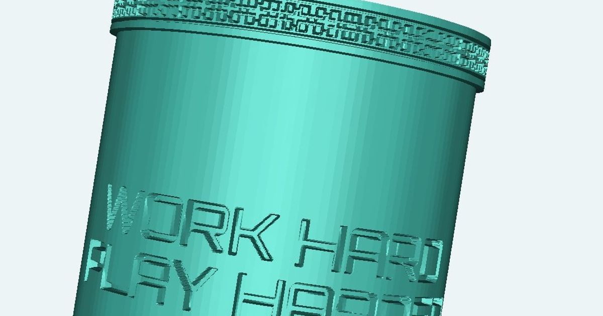 Work Hard Play Hard by 3d man | Download free STL model | Printables.com