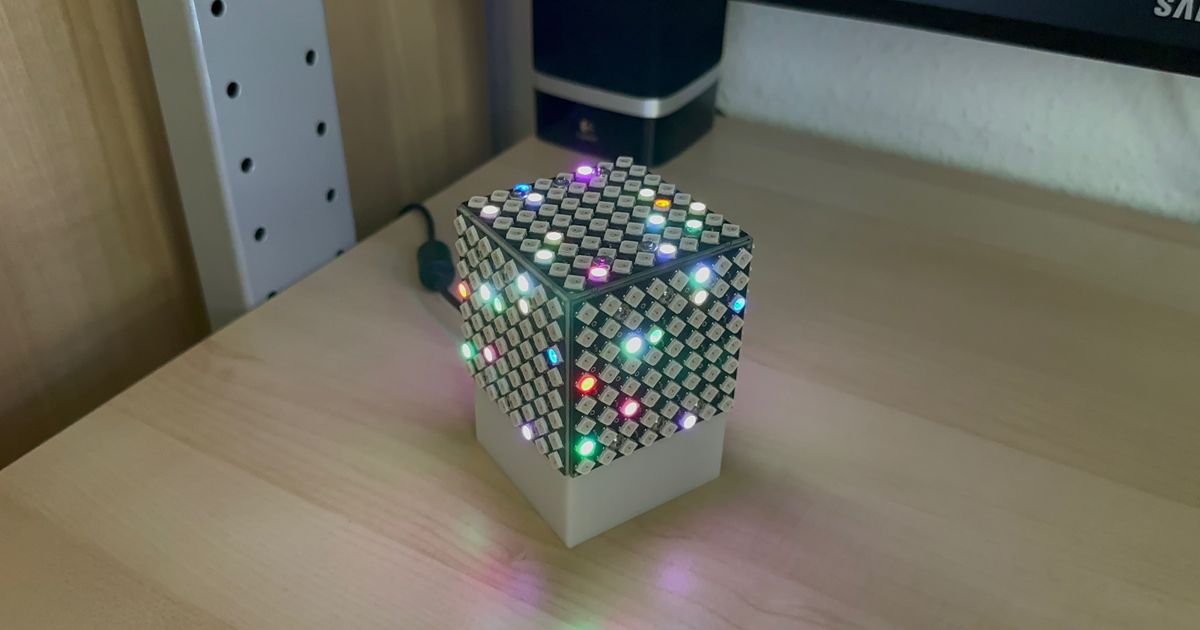 Music reactive matrix LED cube by AWSW | Download free STL model ...