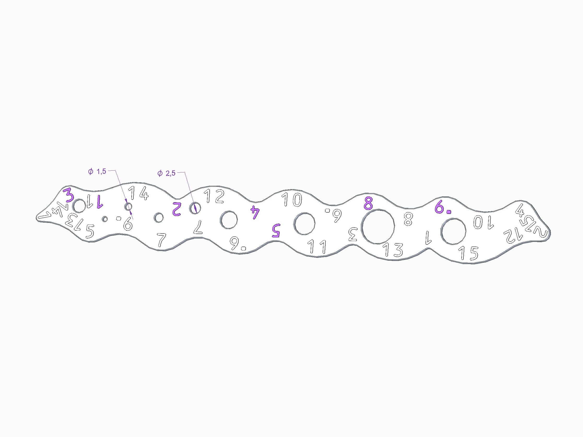 Fillet diameter radius gauge | Key worm by AMT | Download free STL ... Fillet diameter radius gauge | Key worm by AMT | Download free STL ...