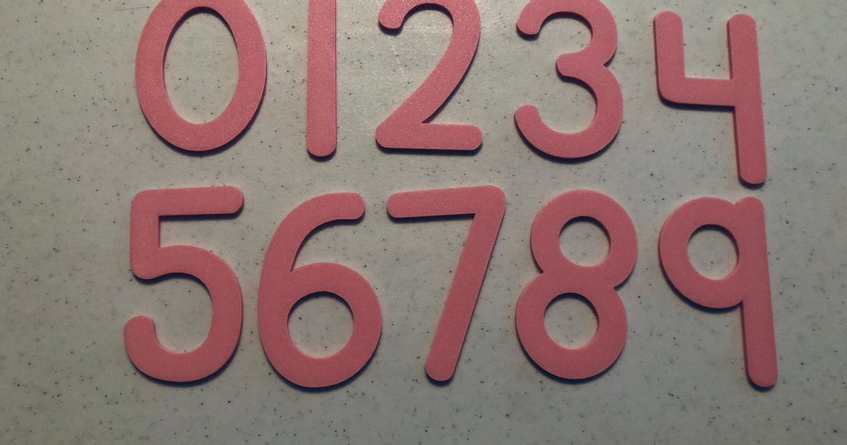 Primary Alphabet - The Numbers by jazzbiscuit | Download free STL model ...