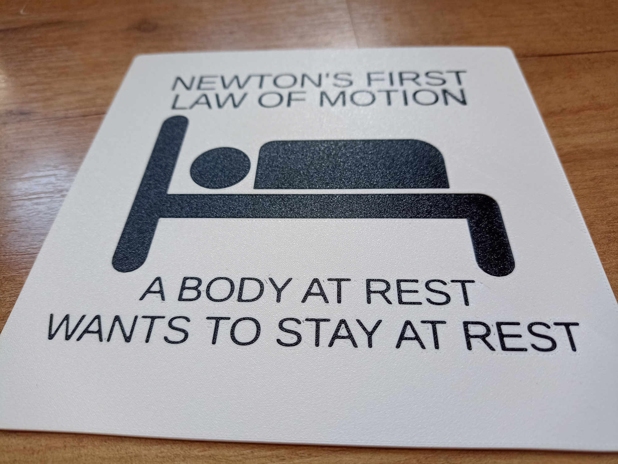 Newton's First Law Sign by Doranku | Download free STL model ...