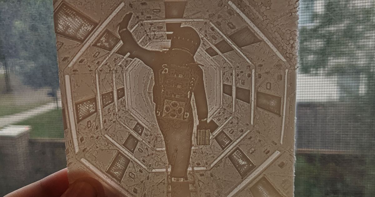 2001: A Space Odyssey Lithophane by Chaos Theory | Download free STL ...