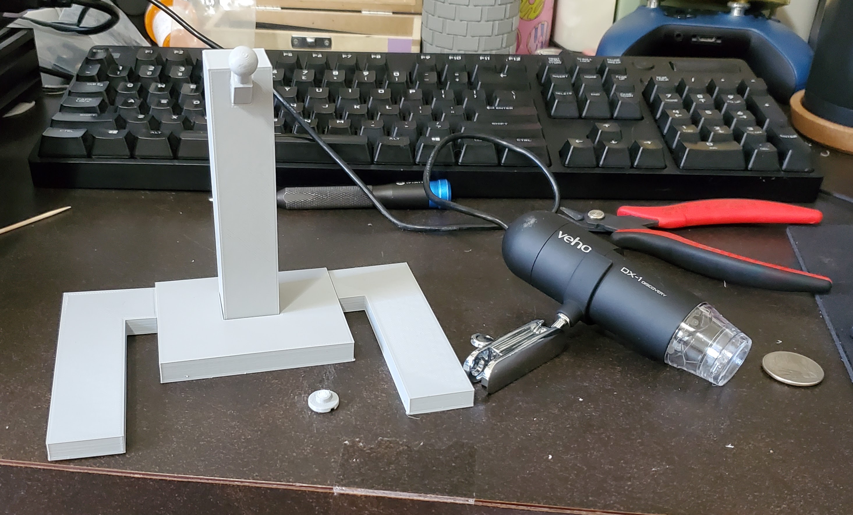 Fully Printable Digital Microscope Stand by zarkpudd | Download free ...