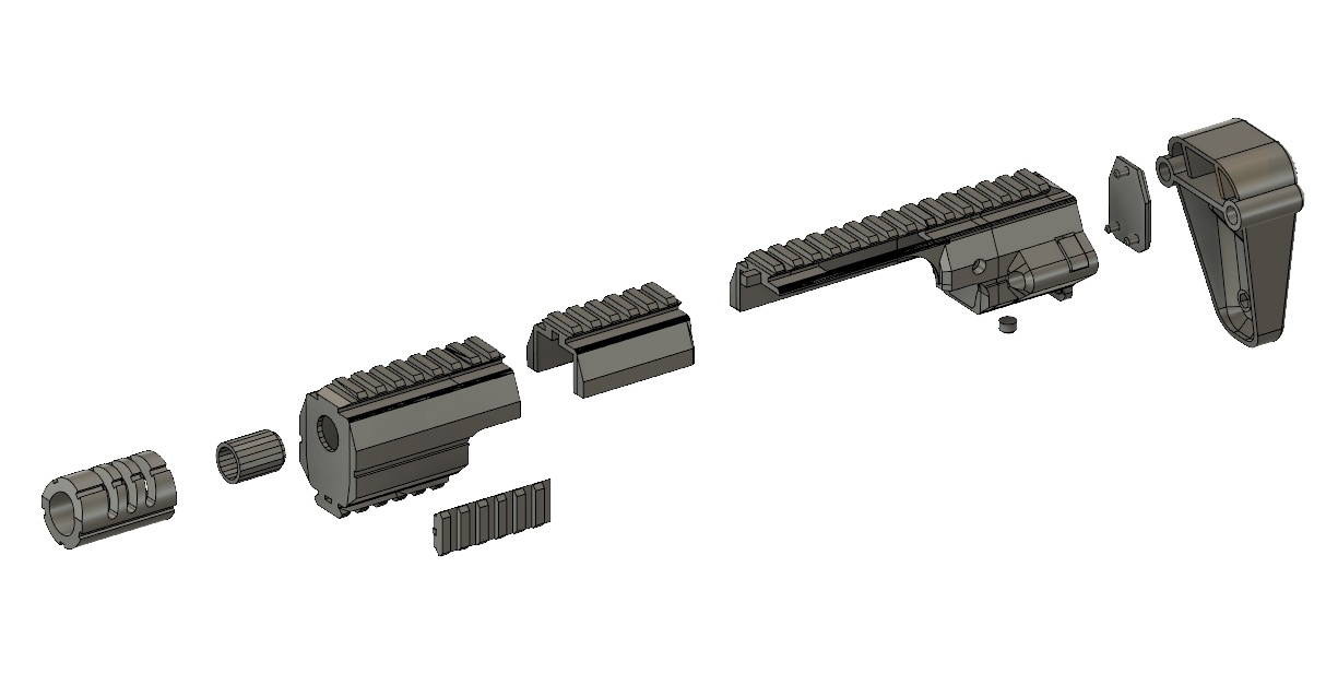 PDW kit for Glock 18C AEP (cm030 CYMA) by pDrugos | Download free STL ...