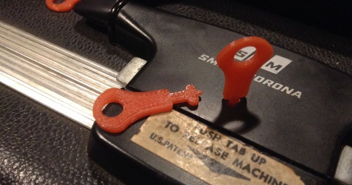 Key for Case of Smith-Corona Portable Typewriter by Will | Download ...