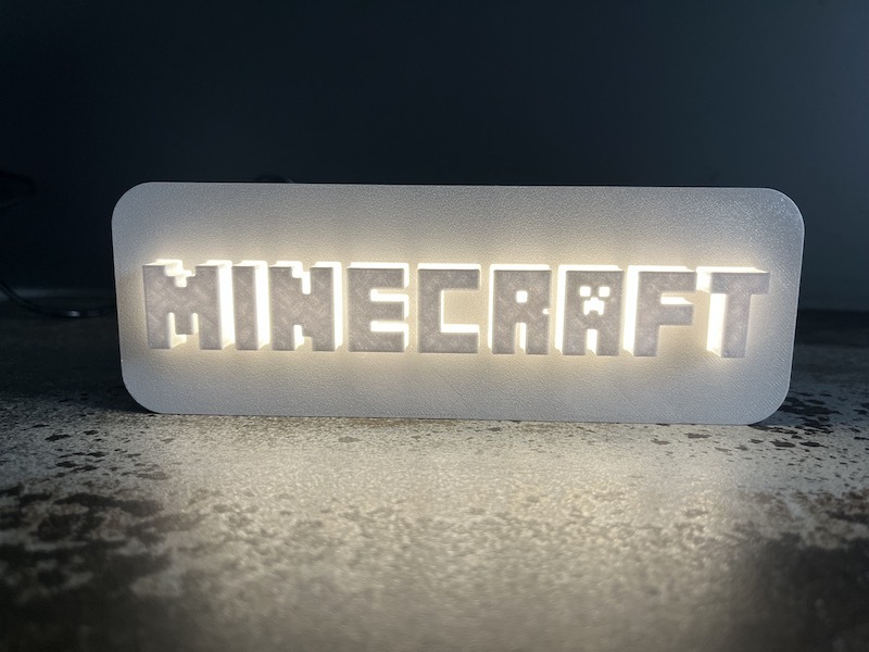 MINECRAFT Logo Lamp by LowRob | Download free STL model | Printables.com