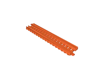 Straight train track section by Obeisance | Download free STL model ...