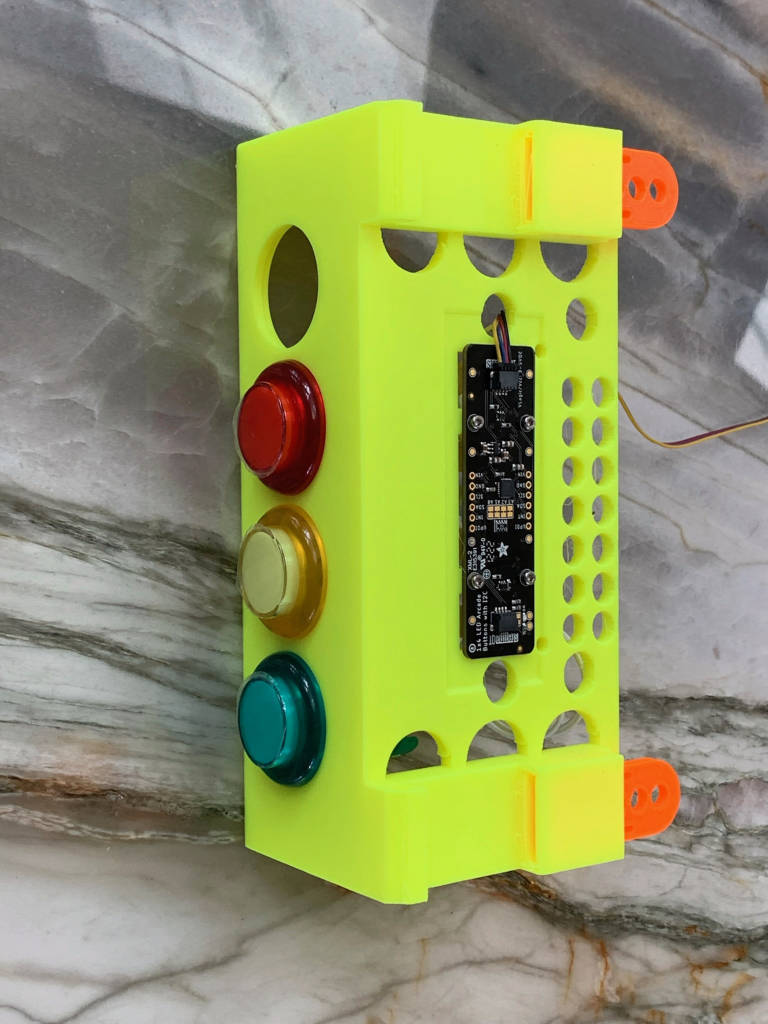 Din Rail mount for 30mm Arcade Buttons and an Adafruit controller by ...