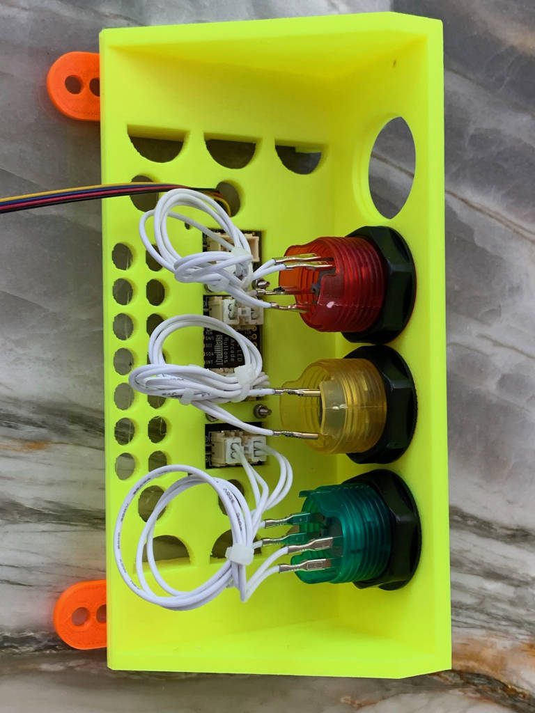 Din Rail mount for 30mm Arcade Buttons and an Adafruit controller by ...