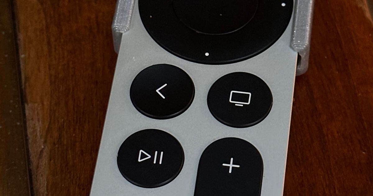 Slightly larger Apple TV remote Siri button blocker by fuchsr ...
