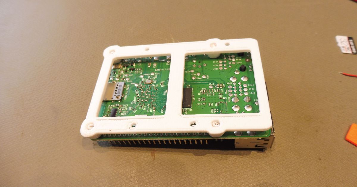 Simple Raspberry Pi mount / base plate by hli | Download free STL model ...
