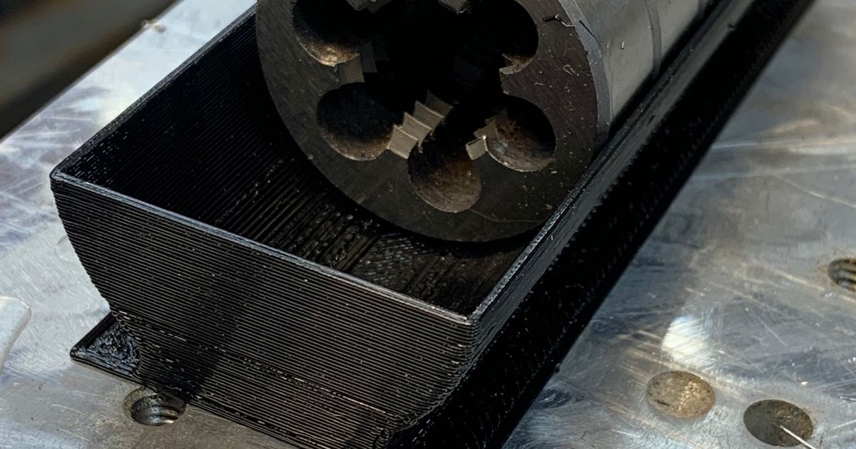 Die holder tray for 1.5" round dies by JAnger | Download free STL model ...