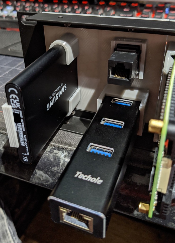 Raspberry PI USB3 Hub & Additional Network Port - Rack Mount 19" 2U DAP ...