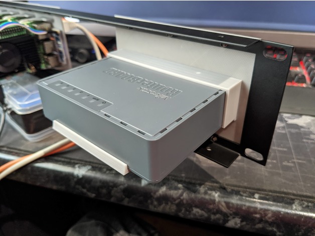 MikroTik hEX (S) Mount Rack Mount 19" 2U DAP Adapter by Moley001 ...