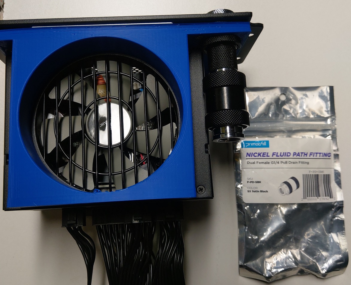 SFX to ATX PSU Power Supply mount adapter with optional fill or drain ...