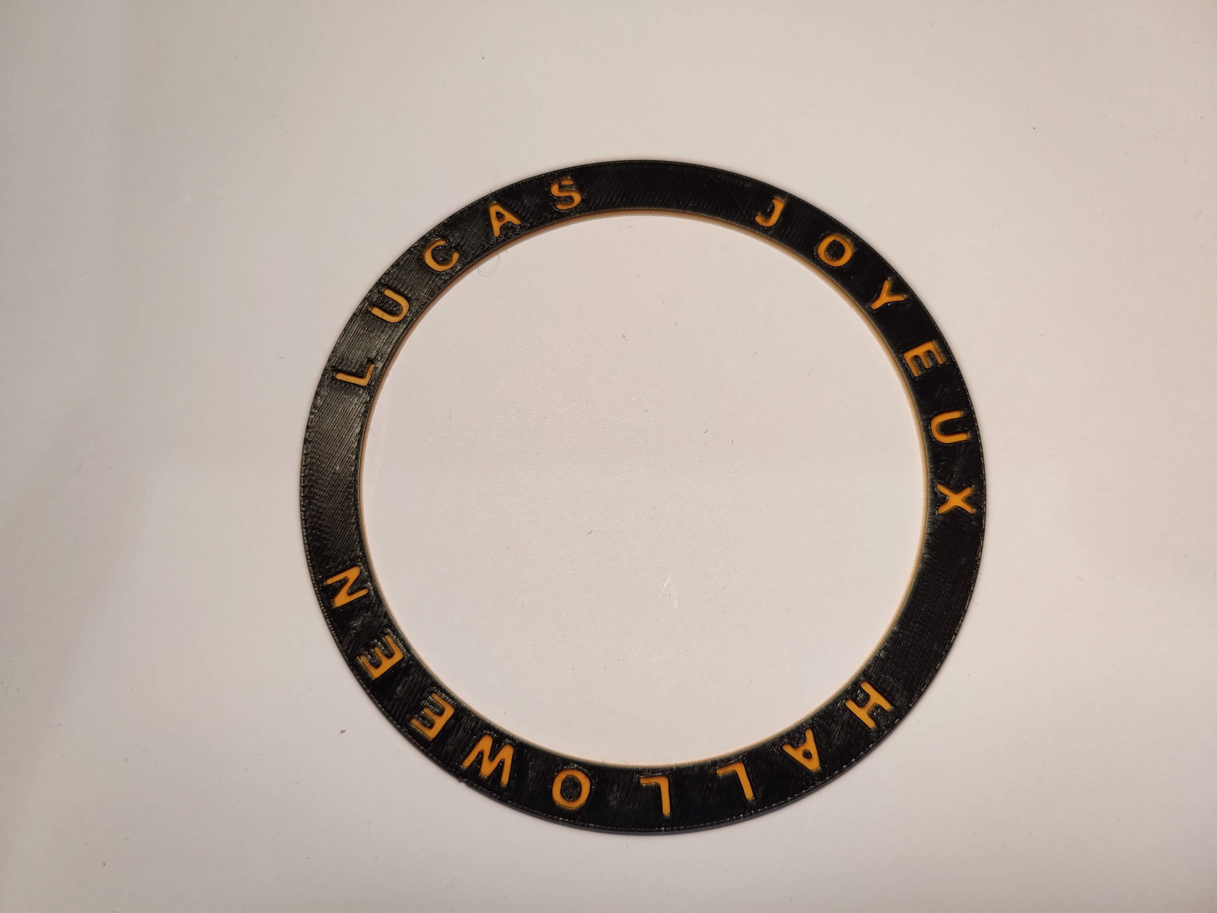 Customizable text ring for 3DPrinty Simple Pumpkin Container by fsnuxer ...