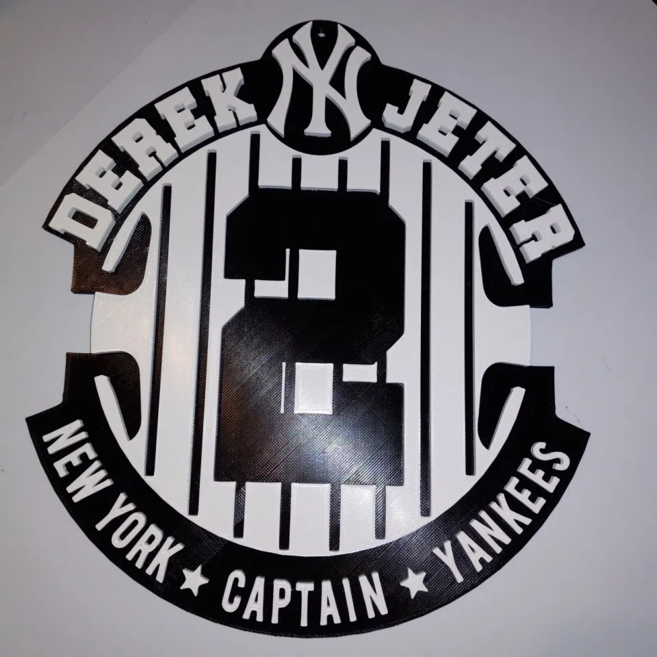 Derek Jeter 2D Plaque NY Yankees by Spencer-3D | Download free STL model | Printables.com