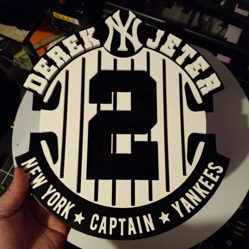 Derek Jeter 2D Plaque NY Yankees by Spencer-3D | Download free STL ...