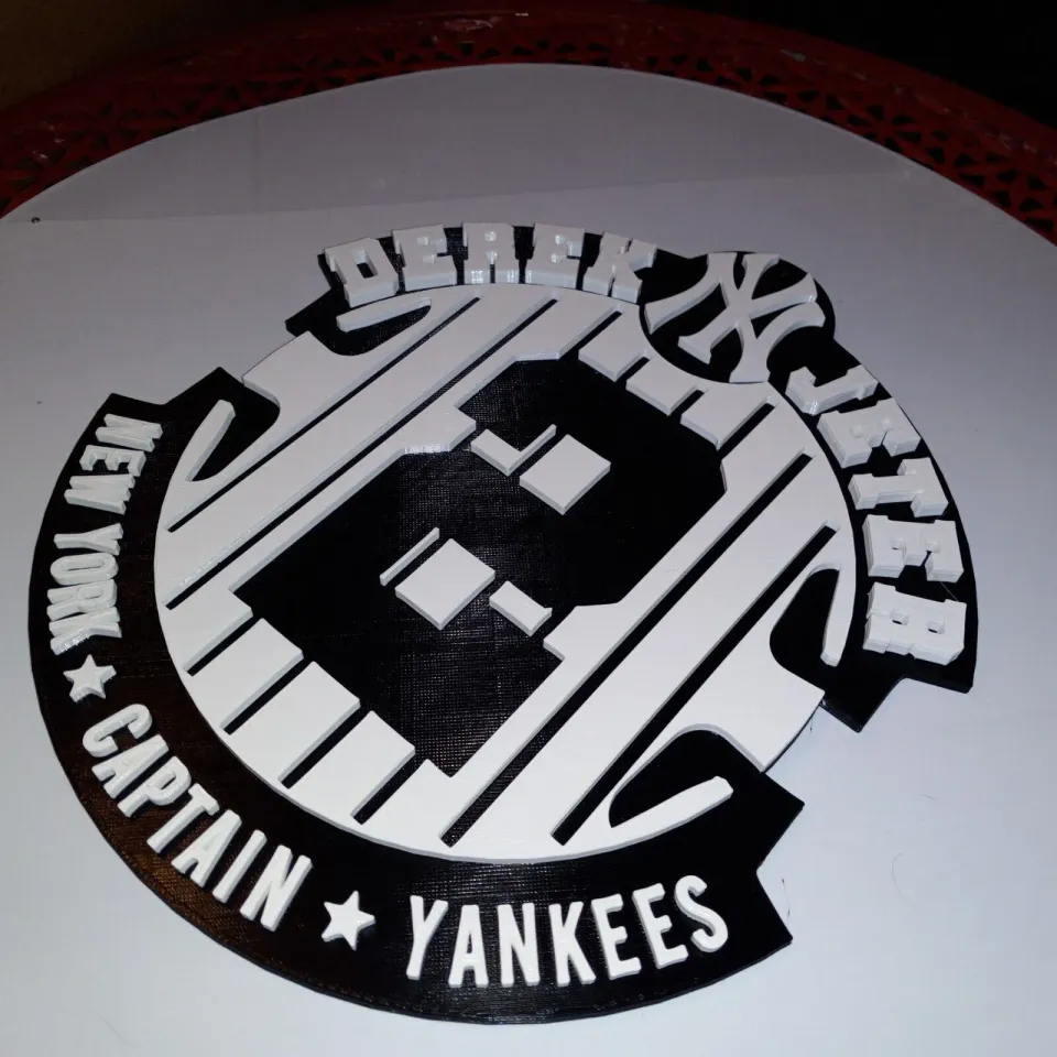 Derek Jeter 2D Plaque NY Yankees by Spencer-3D | Download free STL ...