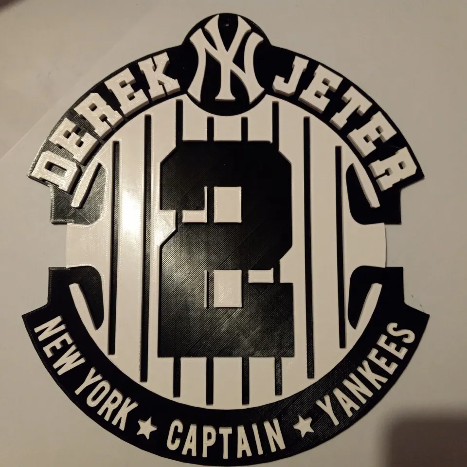 Derek Jeter 2D Plaque NY Yankees by Spencer-3D | Download free STL ...