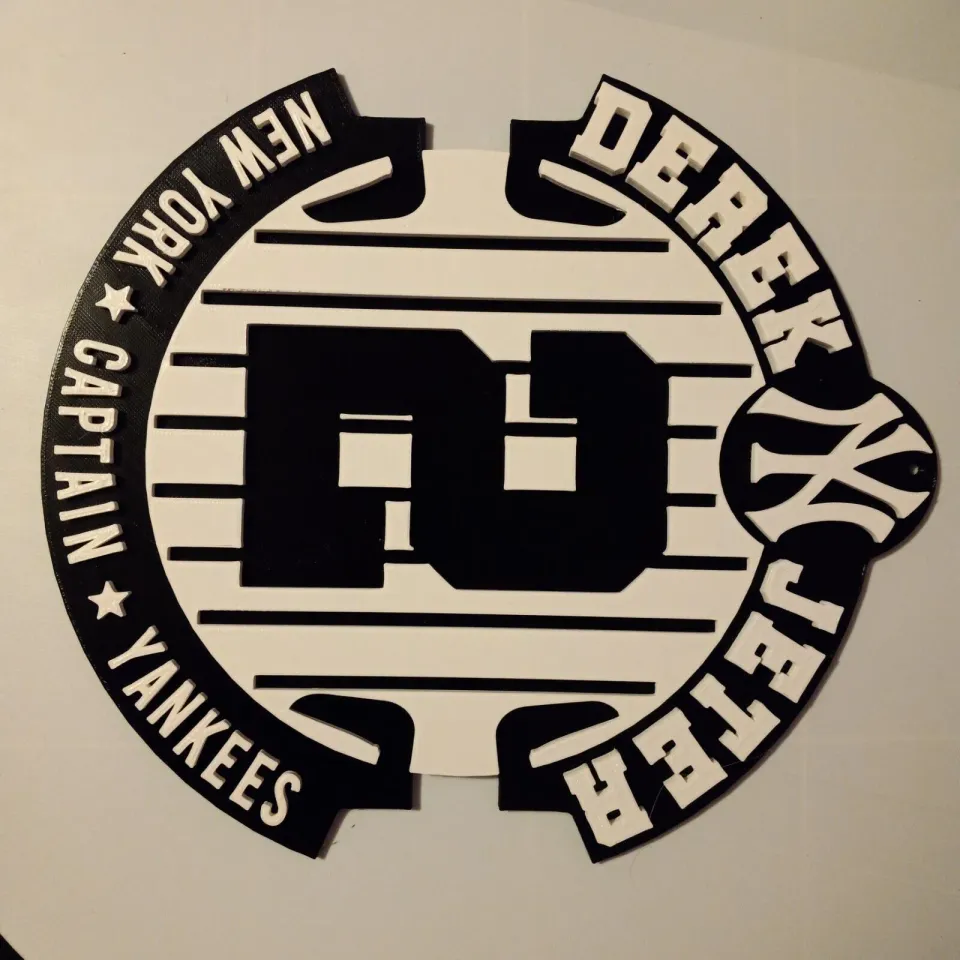 Derek Jeter 2D Plaque NY Yankees by Spencer-3D | Download free STL ...