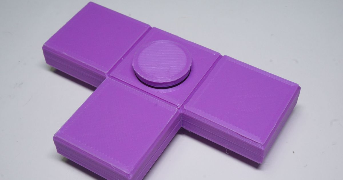 Tetris T-piece Fidget Spinner by CosmicSubspace | Download free STL ...