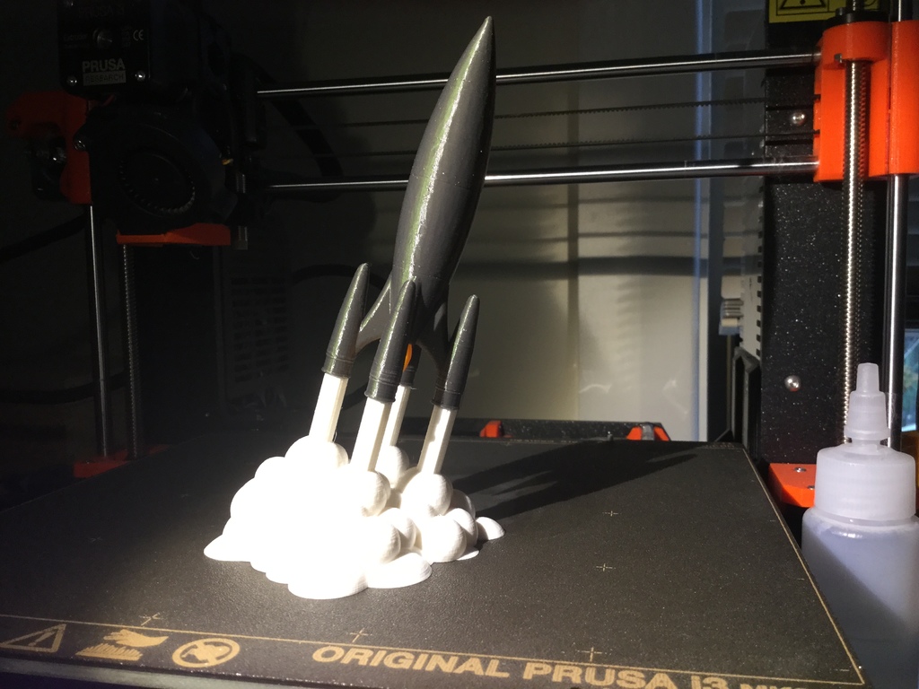 Red Rocket with Plume by Bill | Download free STL model | Printables.com