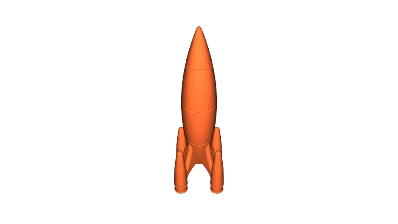 Red Rocket with Plume by Bill | Download free STL model | Printables.com