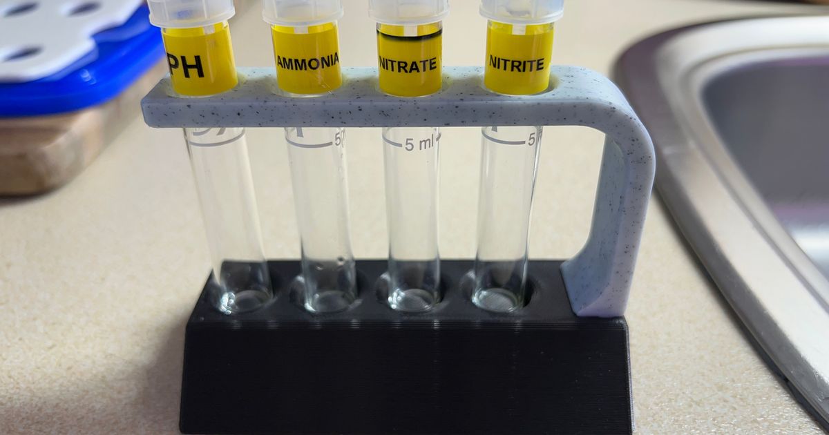 Aquarium API Test Tube Rack by muddymaker | Download free STL model ...