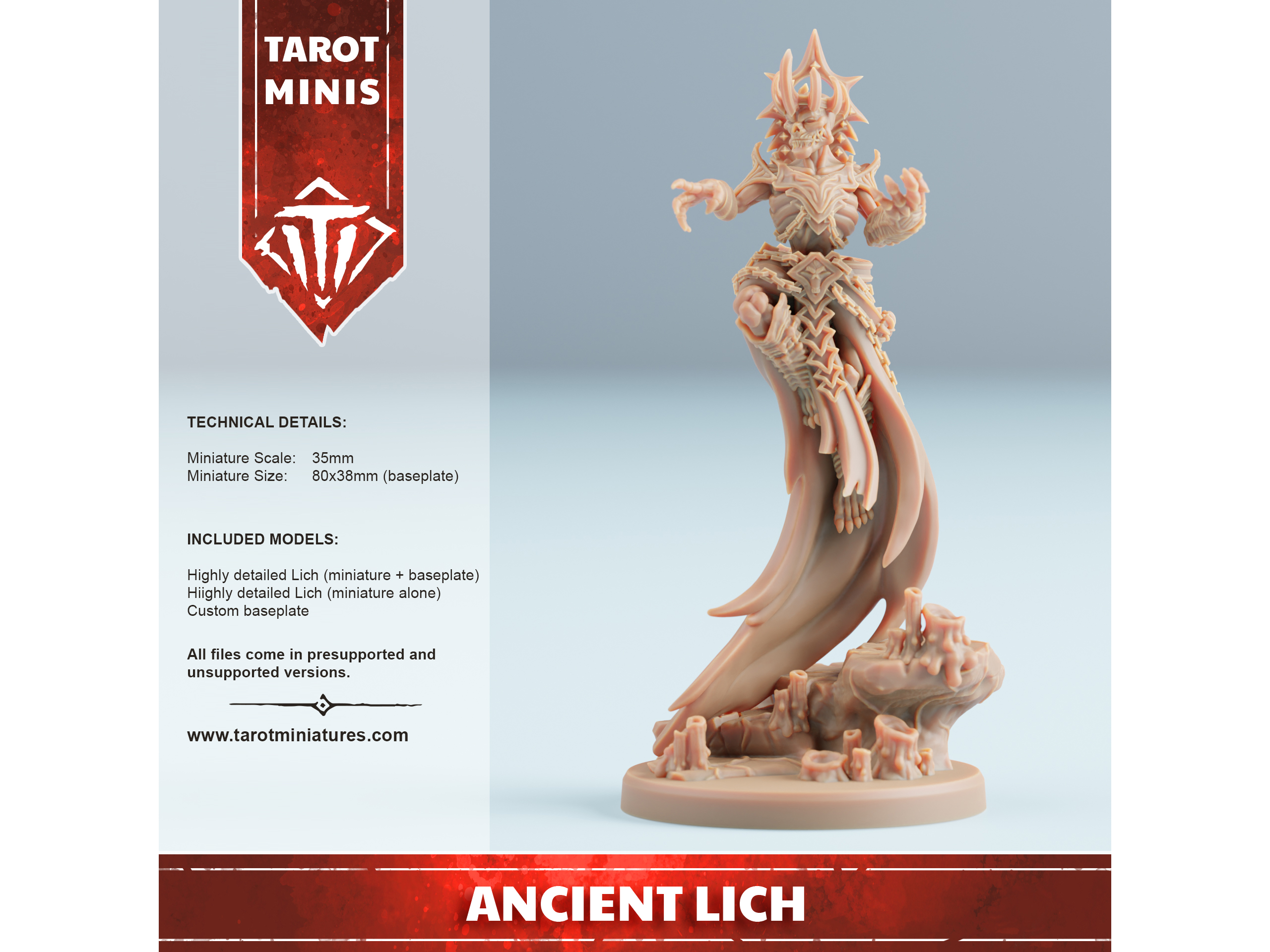 Ancient Lich Undead - www.tarotminiatures.com by Tarot Miniatures ...