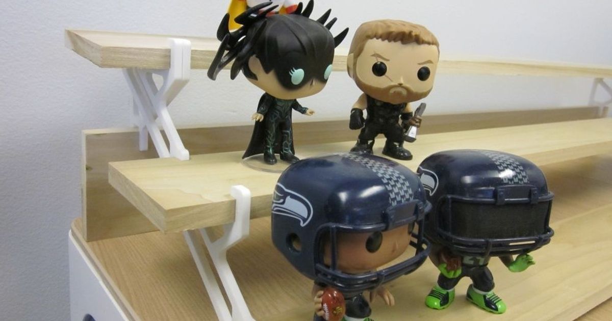 Funko Pop! stadium shelf brackets by c0yote | Download free STL model ...
