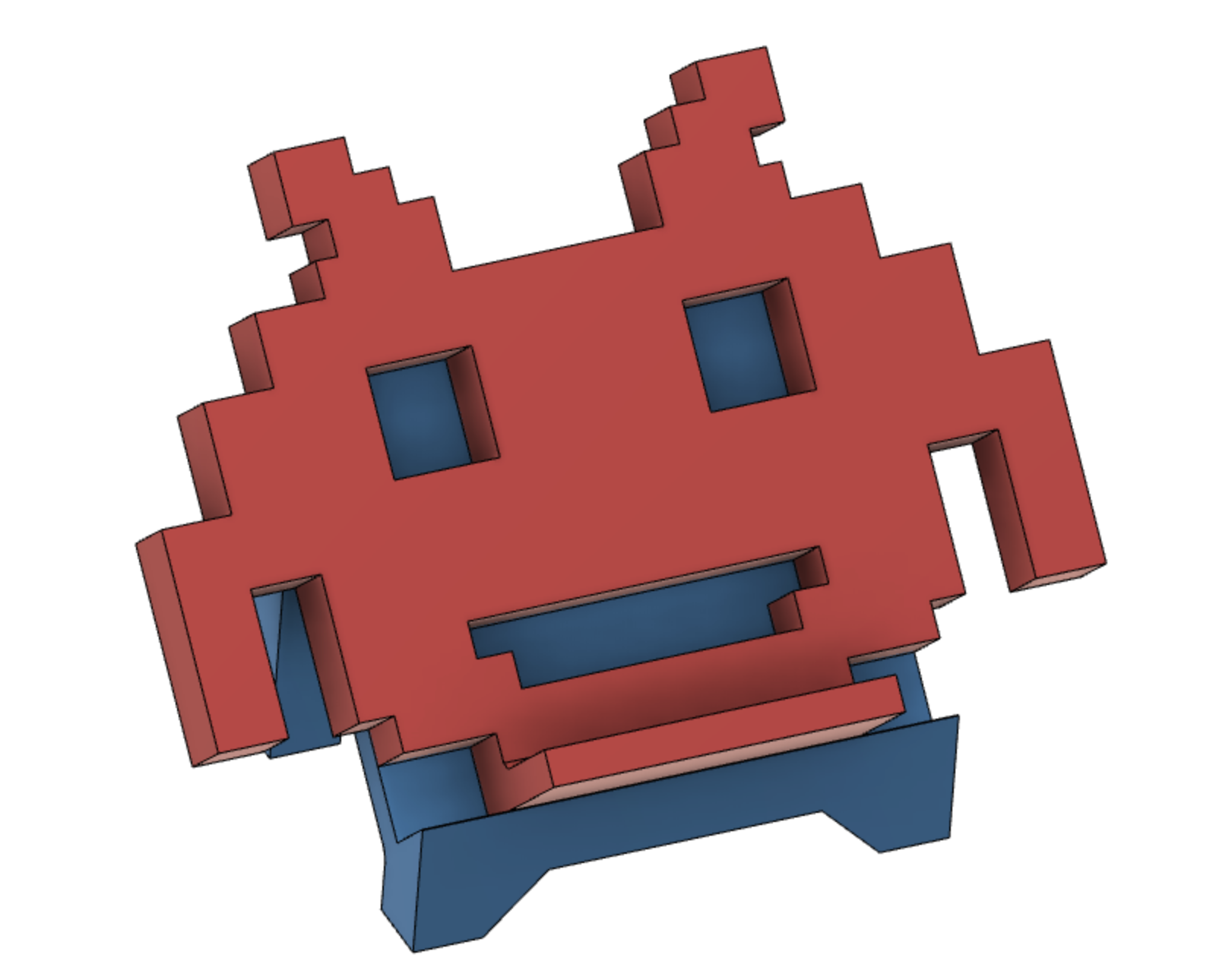 Space Invader Phone Stand by Nootrix | Download free STL model ...