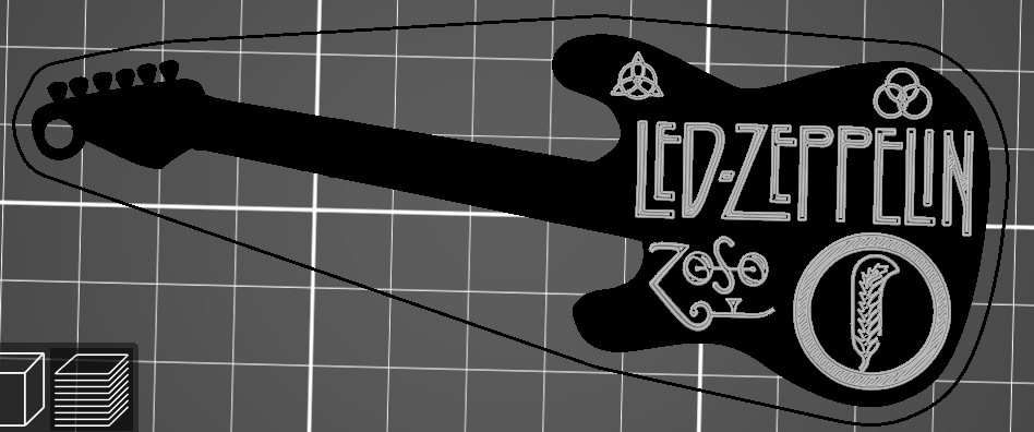 Led Zeppelin Keychain NO MMU por Bear_3D_Maker | Descargar modelo STL ...