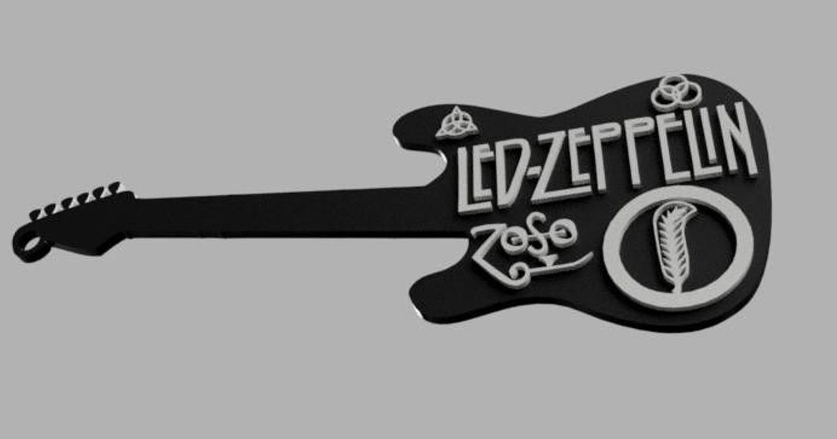 Led Zeppelin Keychain NO MMU por Bear_3D_Maker | Descargar modelo STL ...