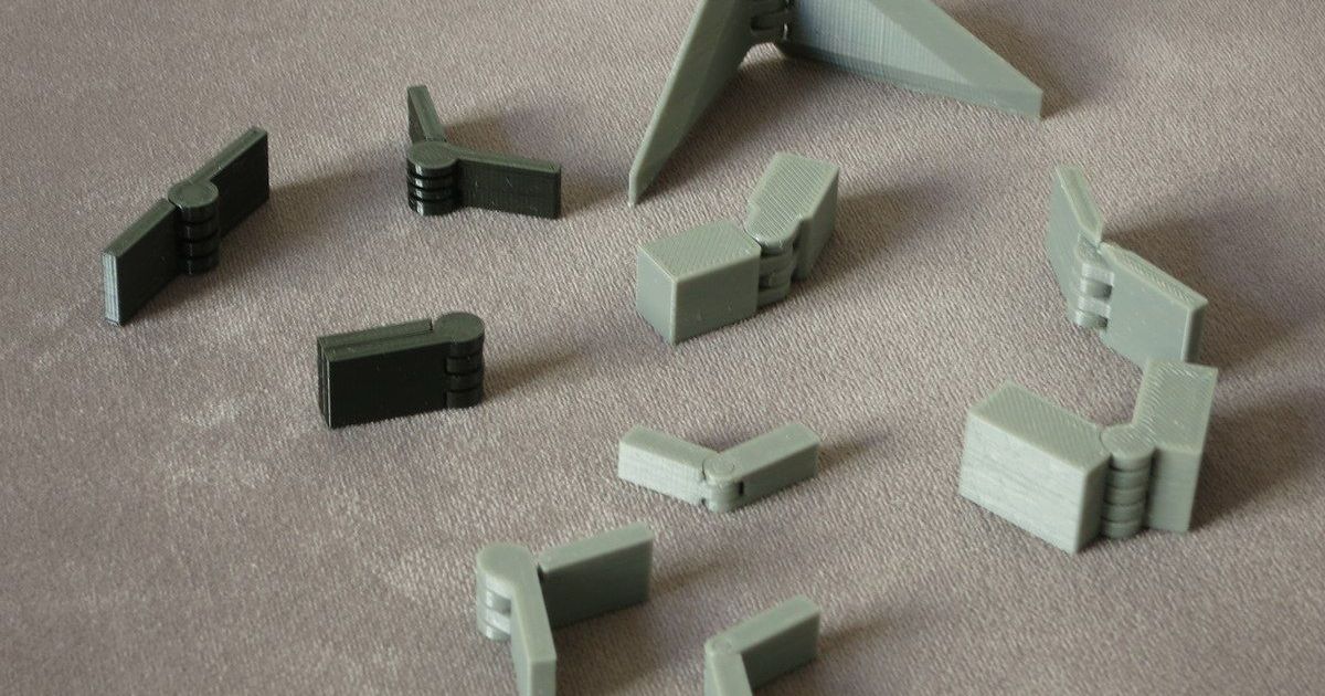 Vertical customizable hinge by Tifn | Download free STL model ...