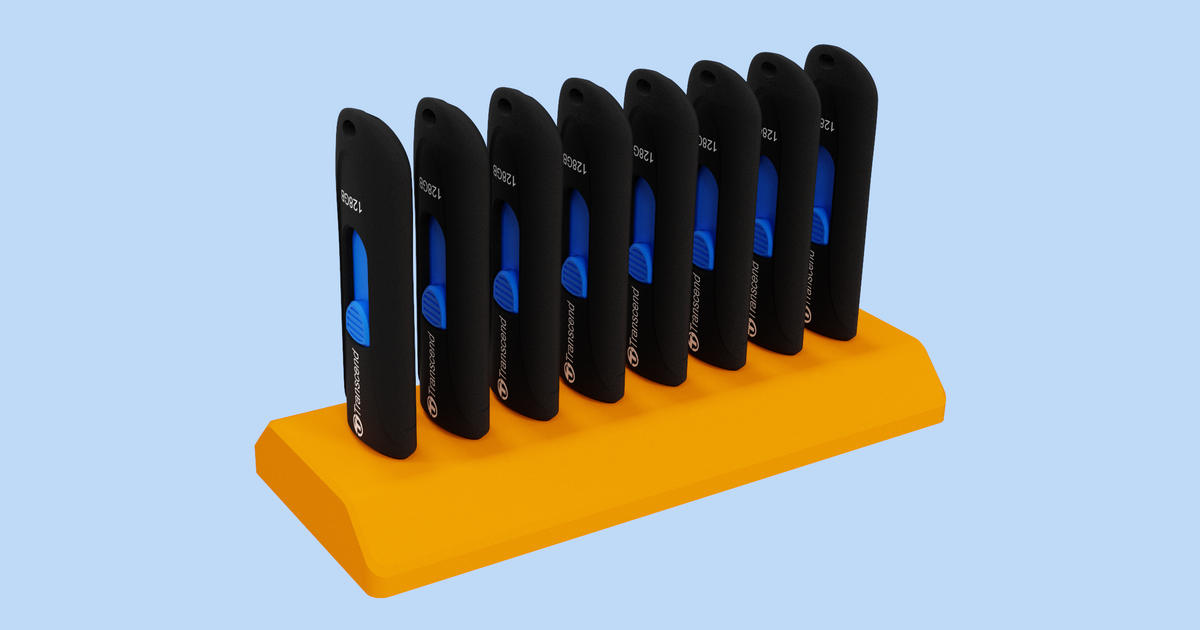 USB Stick Holder 8x by Boogie | Download free STL model | Printables.com