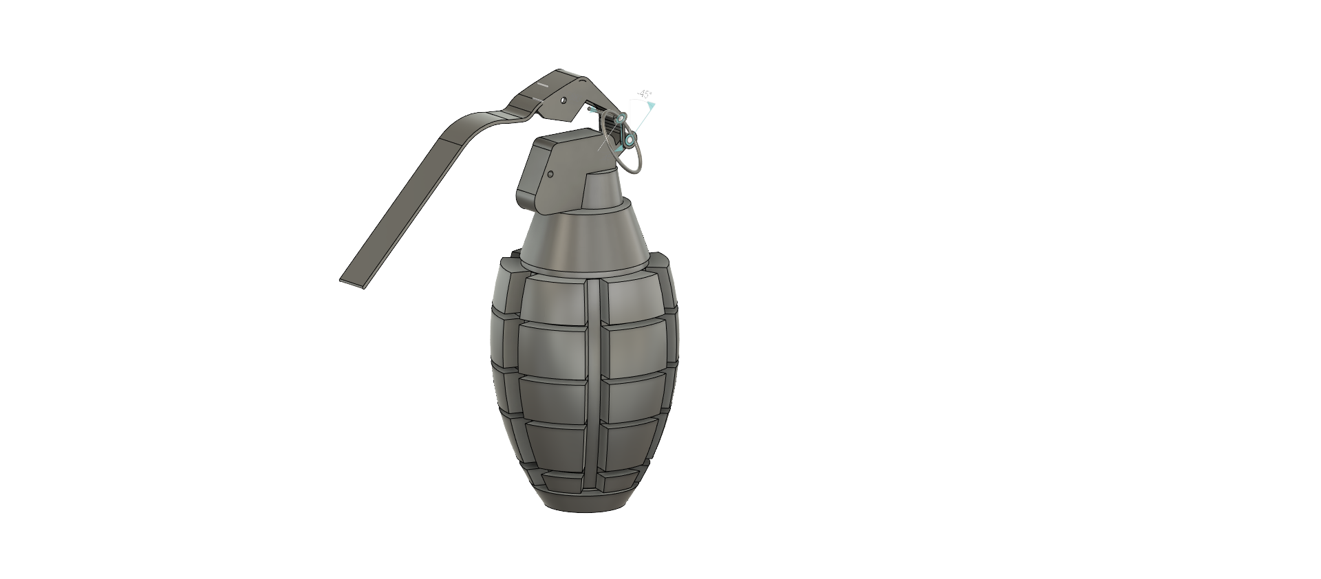 Pineapple handgrenade model, not to lifesize, but in right dimensions ...