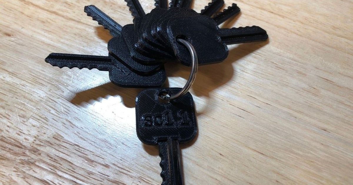 Schlage SC1 5 Pin house key w/label (Plus depth key files) by ...