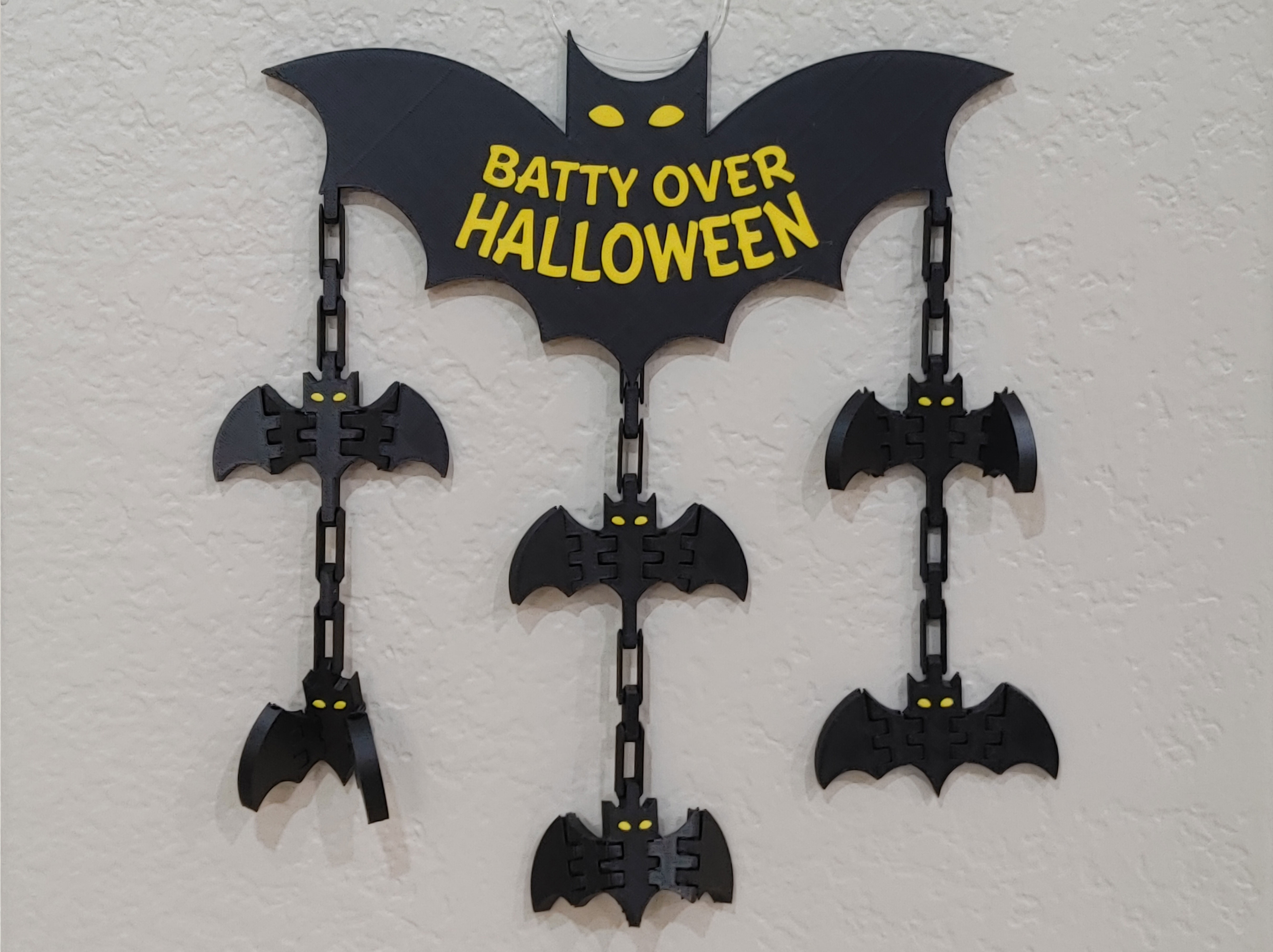 Batty Over Halloween Print in Place Hanging Bat Decoration by fixumdude ...
