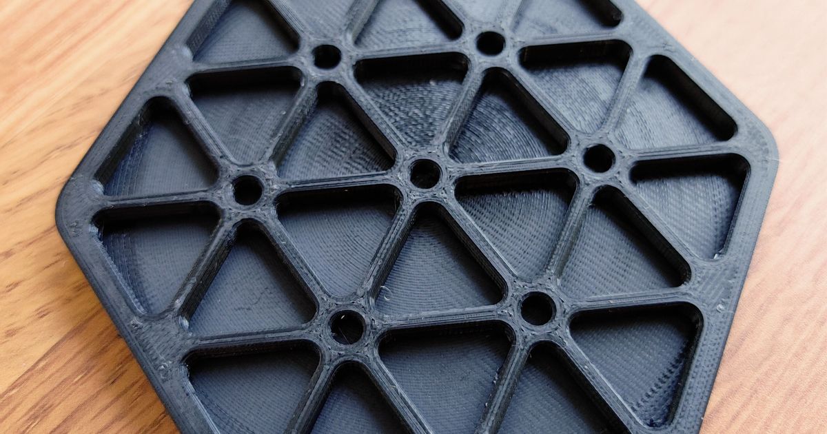Isogrid Coaster by Dustin Hartsfield | Download free STL model ...